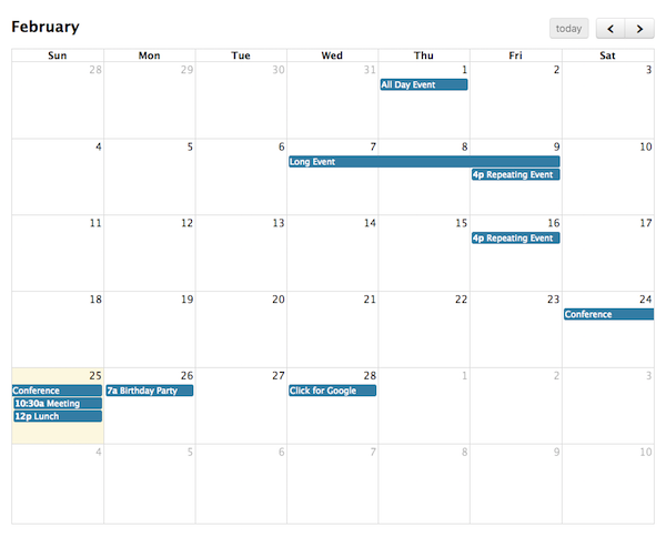 Month View - Docs v5 | FullCalendar